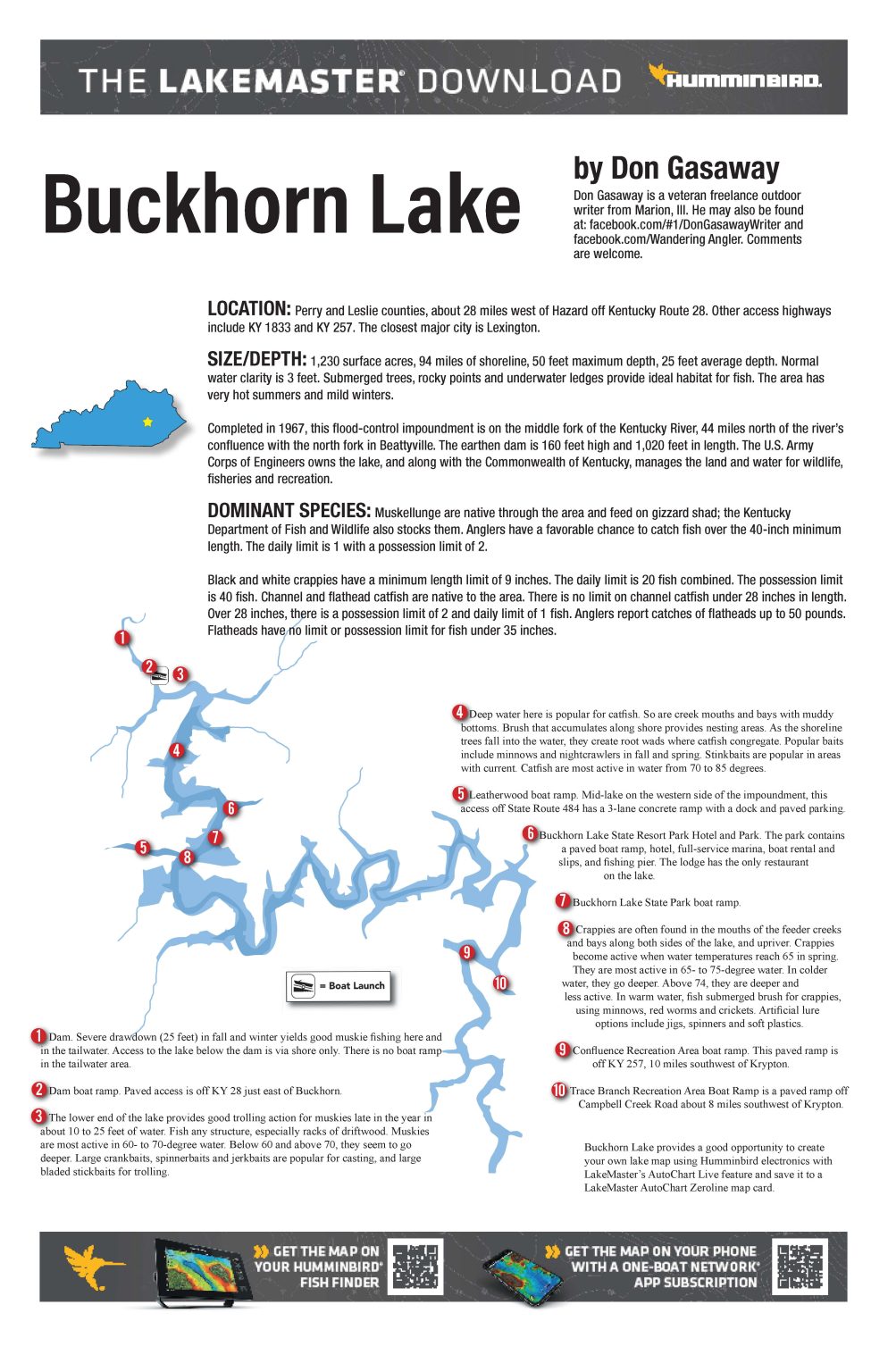 Buckhorn Lake Fishing Map - MidWest Outdoors
